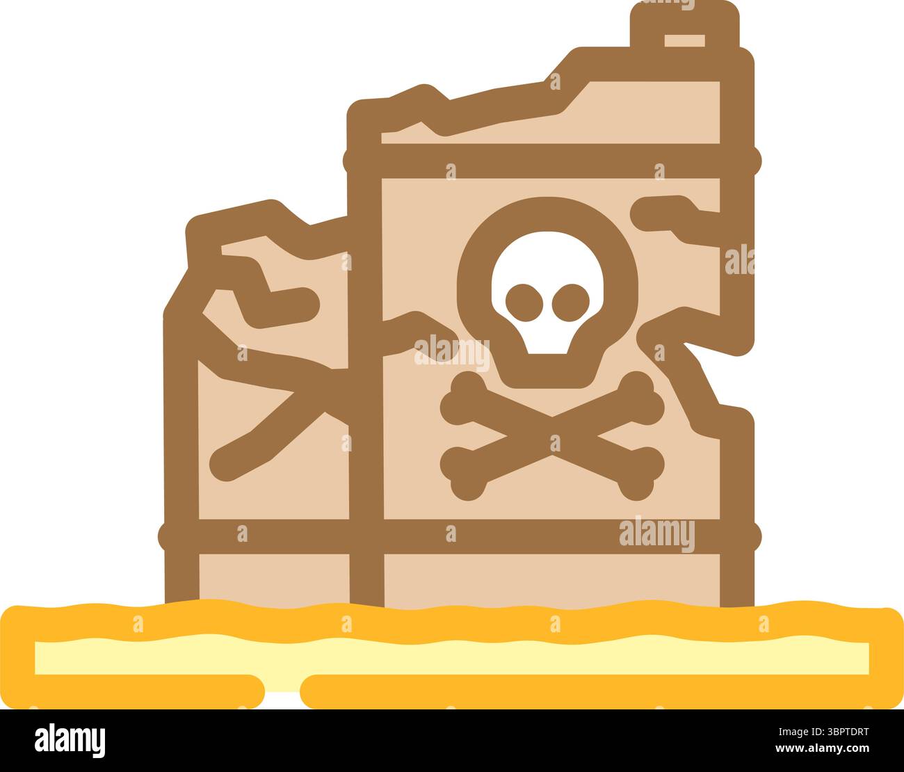 rusty pesticide containers soil color icon vector illustration Stock ...