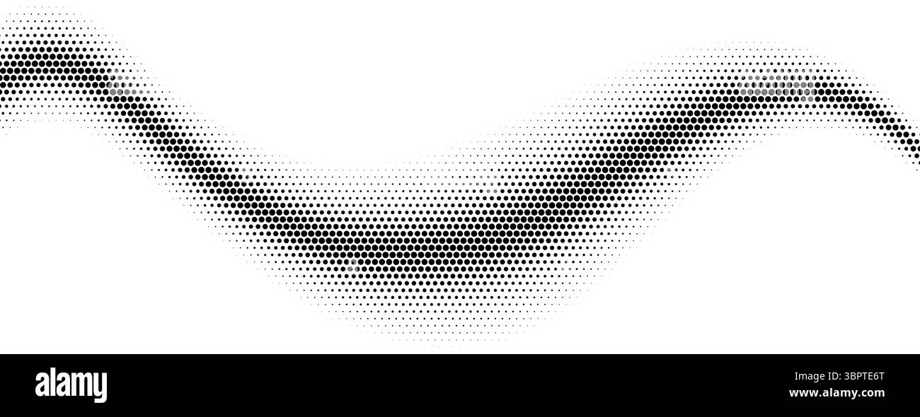 Halftone wave background, abstract polka dot pattern, cartoon or comic ...