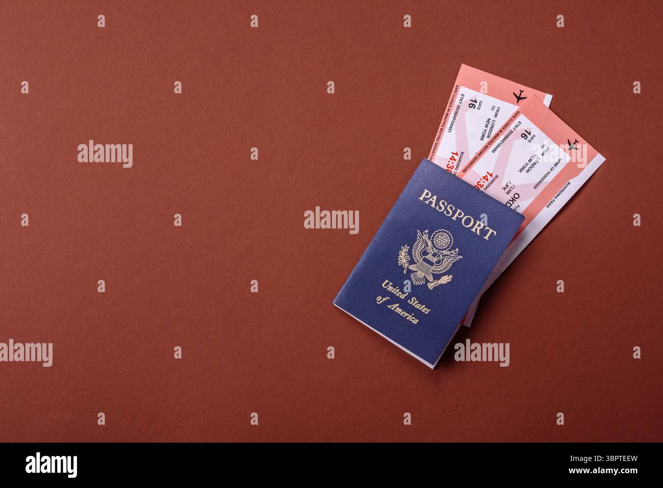US passport for travelling, flying and doing business. USA document, id ...
