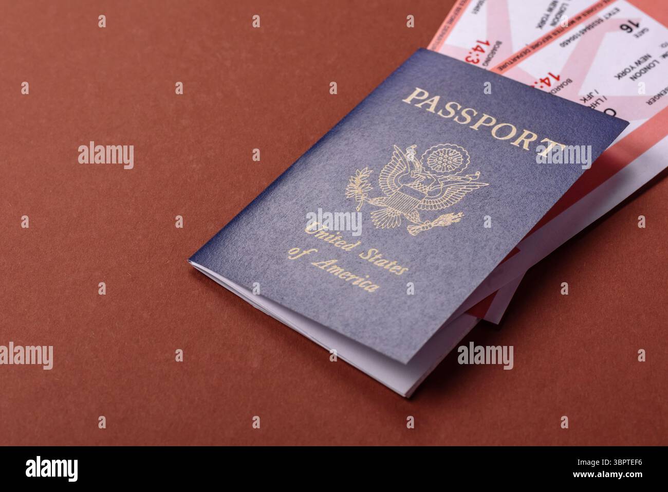 US passport for travelling, flying and doing business. USA document, id ...