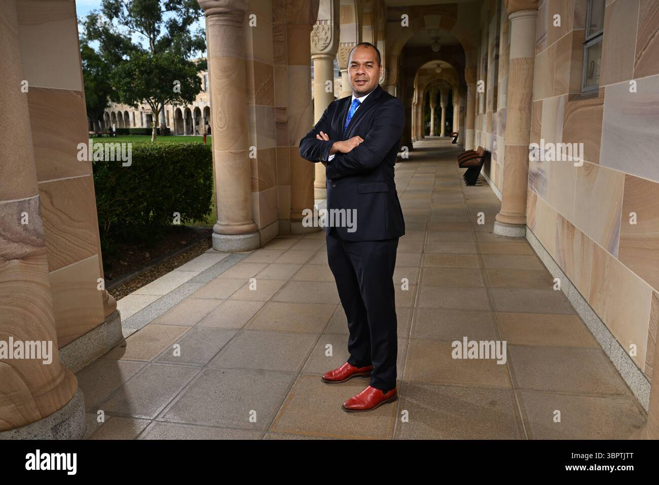Barrister Joshua Creamer is seen posing for a photograph at UQ’s Great ...