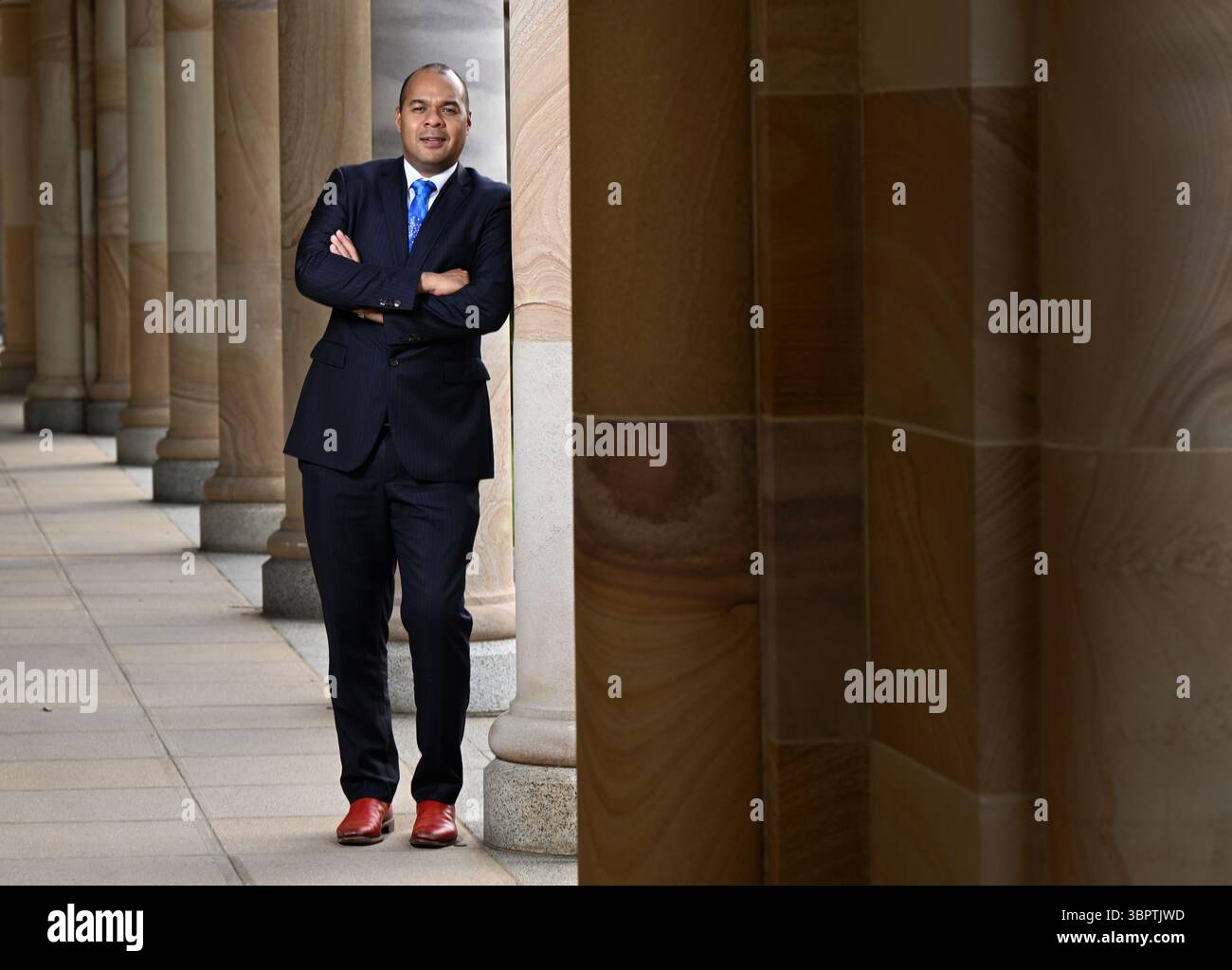 Barrister Joshua Creamer is seen posing for a photograph at UQ’s Great ...