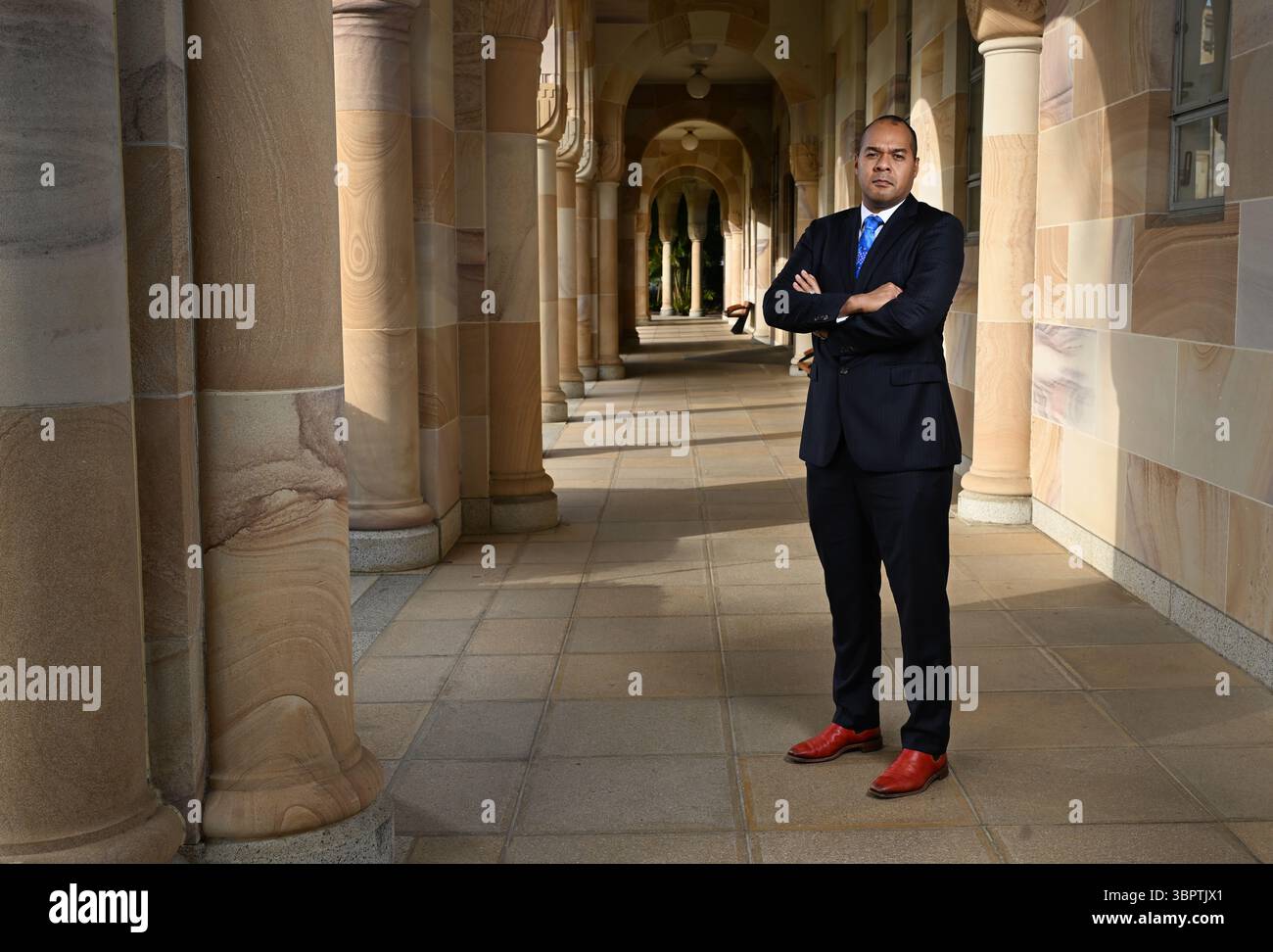 Barrister Joshua Creamer is seen posing for a photograph at UQ’s Great ...