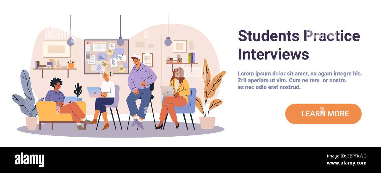 Students practice interviews teamwork discussion classroom group ...