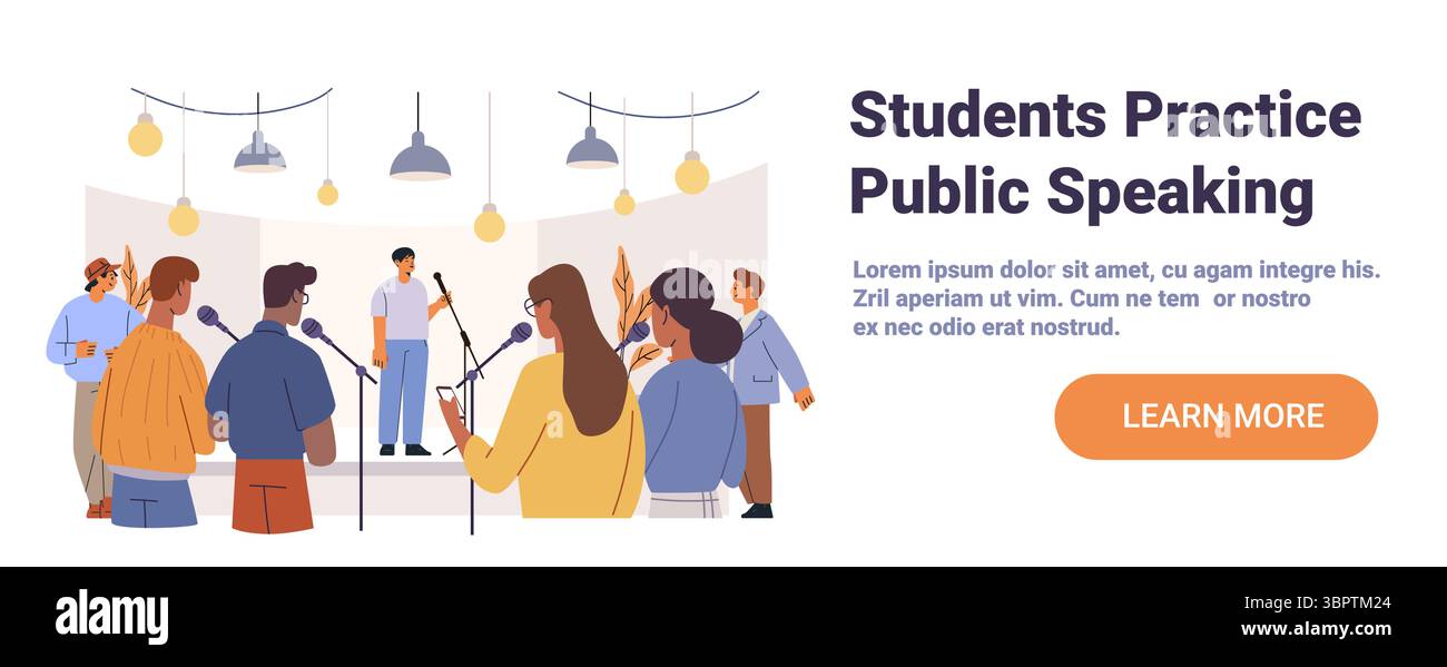 Students practice public speaking classroom activity group discussion ...