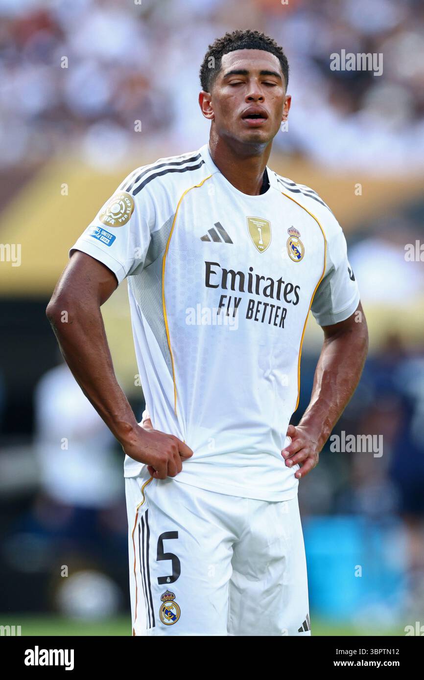 Jude Bellingham of Real Madrid reacts during the 2025 FIFA Club World ...