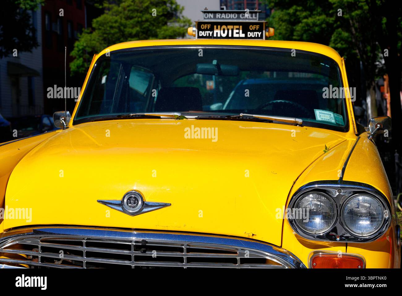 A Checker Motors Corporation Marathon yellow taxicab taxi cab converted ...