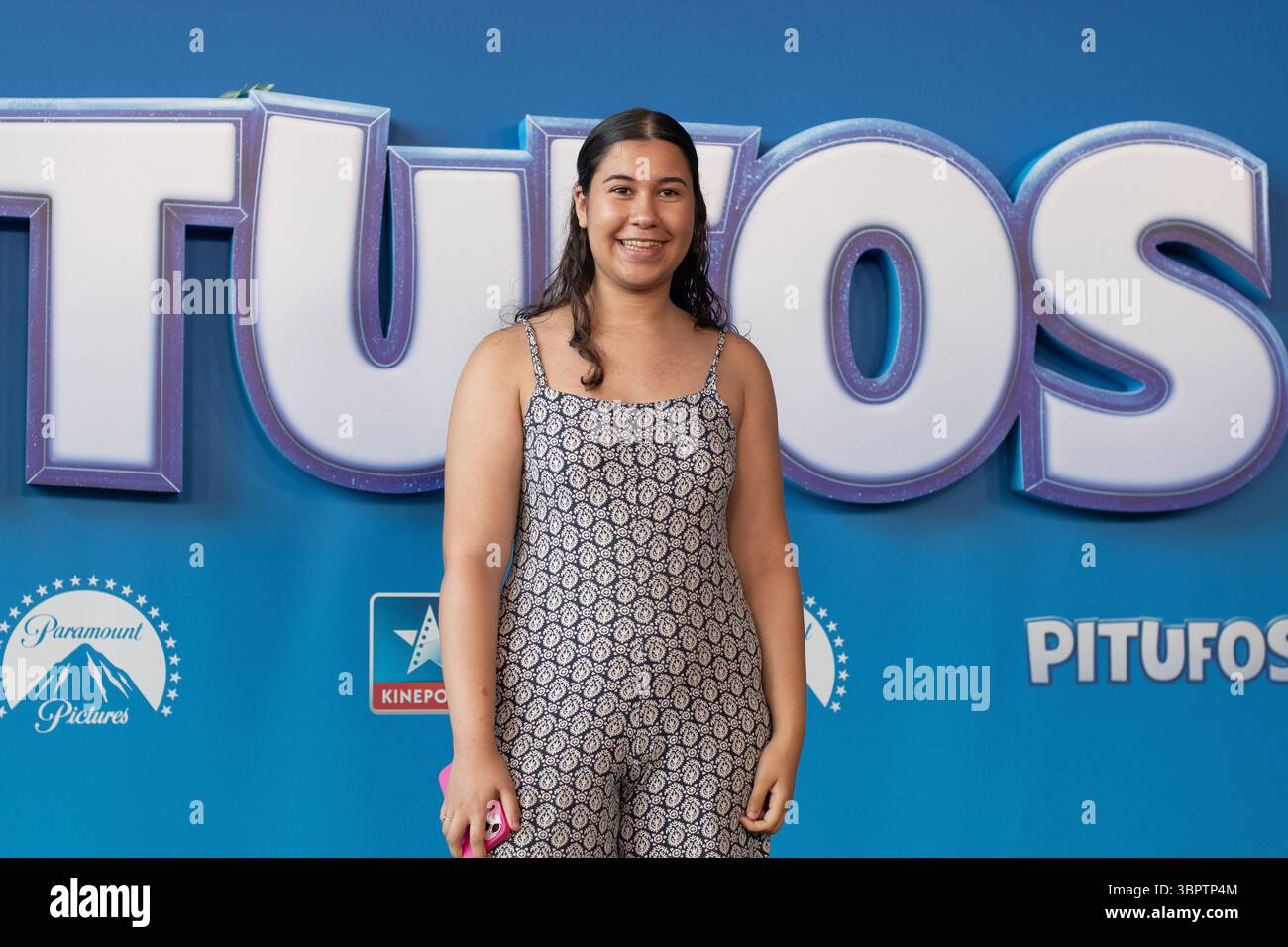 Laura Marin attends the "Smurfs" (Pitufos) premiere at Cine Kinepolis ...