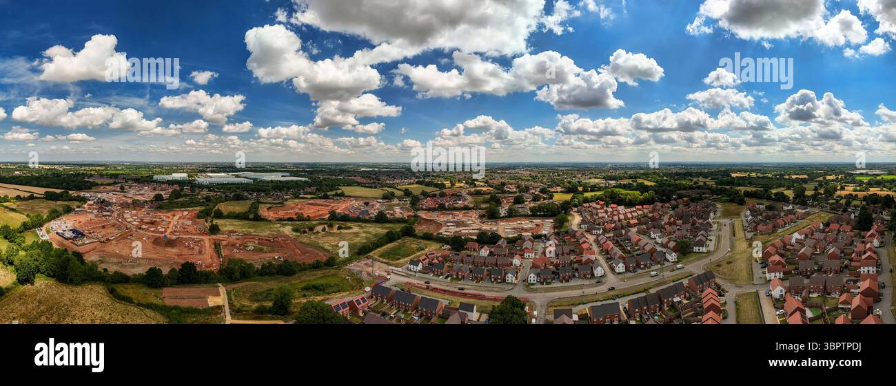 Aerial view showing green suburban hi-res stock photography and images ...