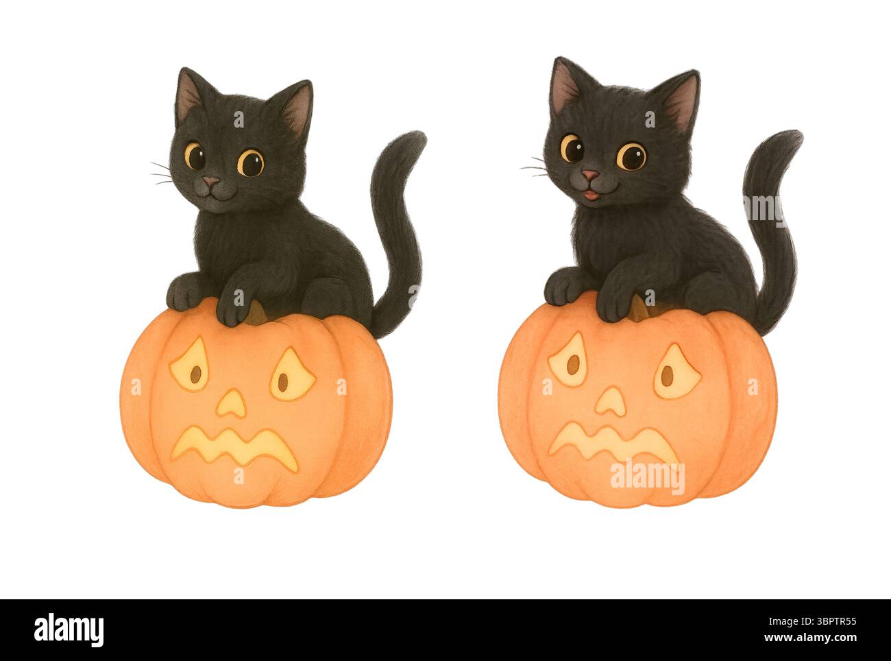 Sitting on pumpkin Cut Out Stock Images & Pictures - Alamy