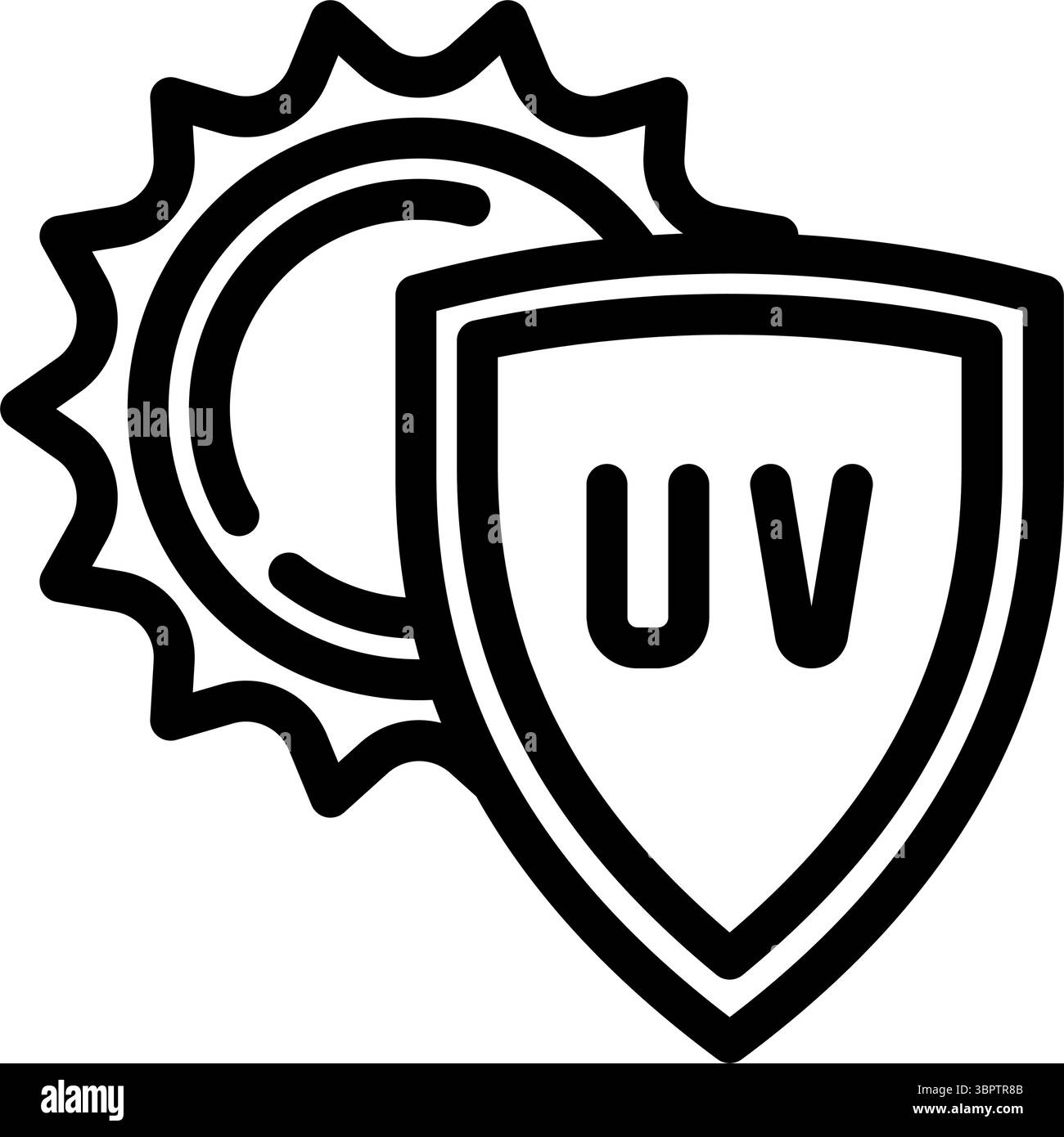 uv protection line icon vector illustration Stock Vector Image & Art ...