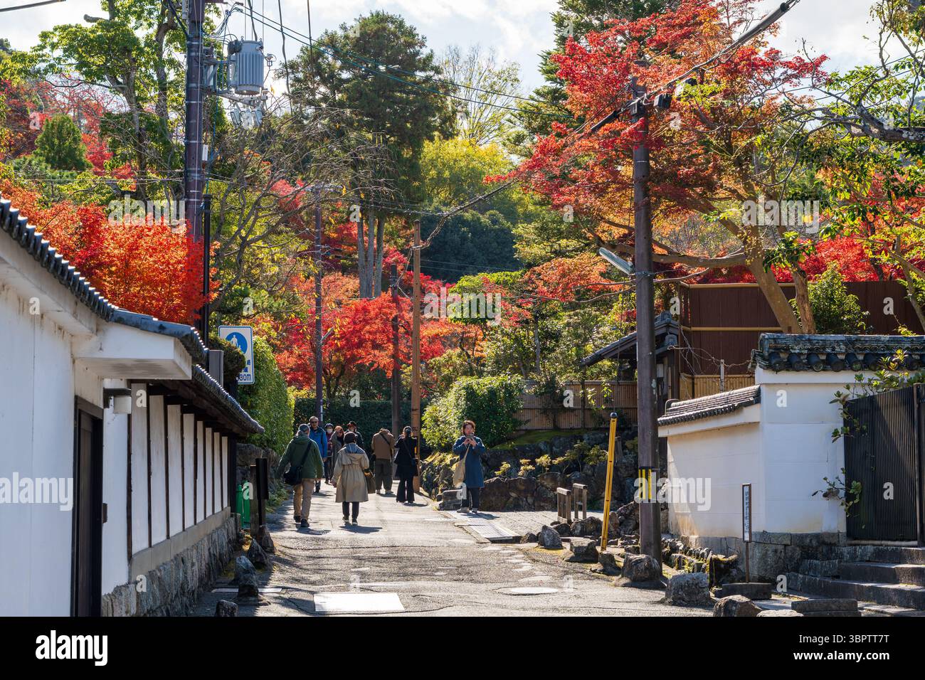 Sakyo-ku, Kyoto, Japan. A quiet street in the Nanzen-ji Fukuchi-cho ...