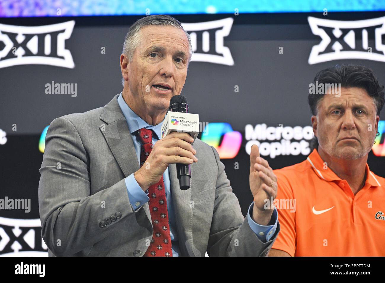 FRISCO, TX - JULY 09: Houston Cougars coach Willie Fritz speaks during ...