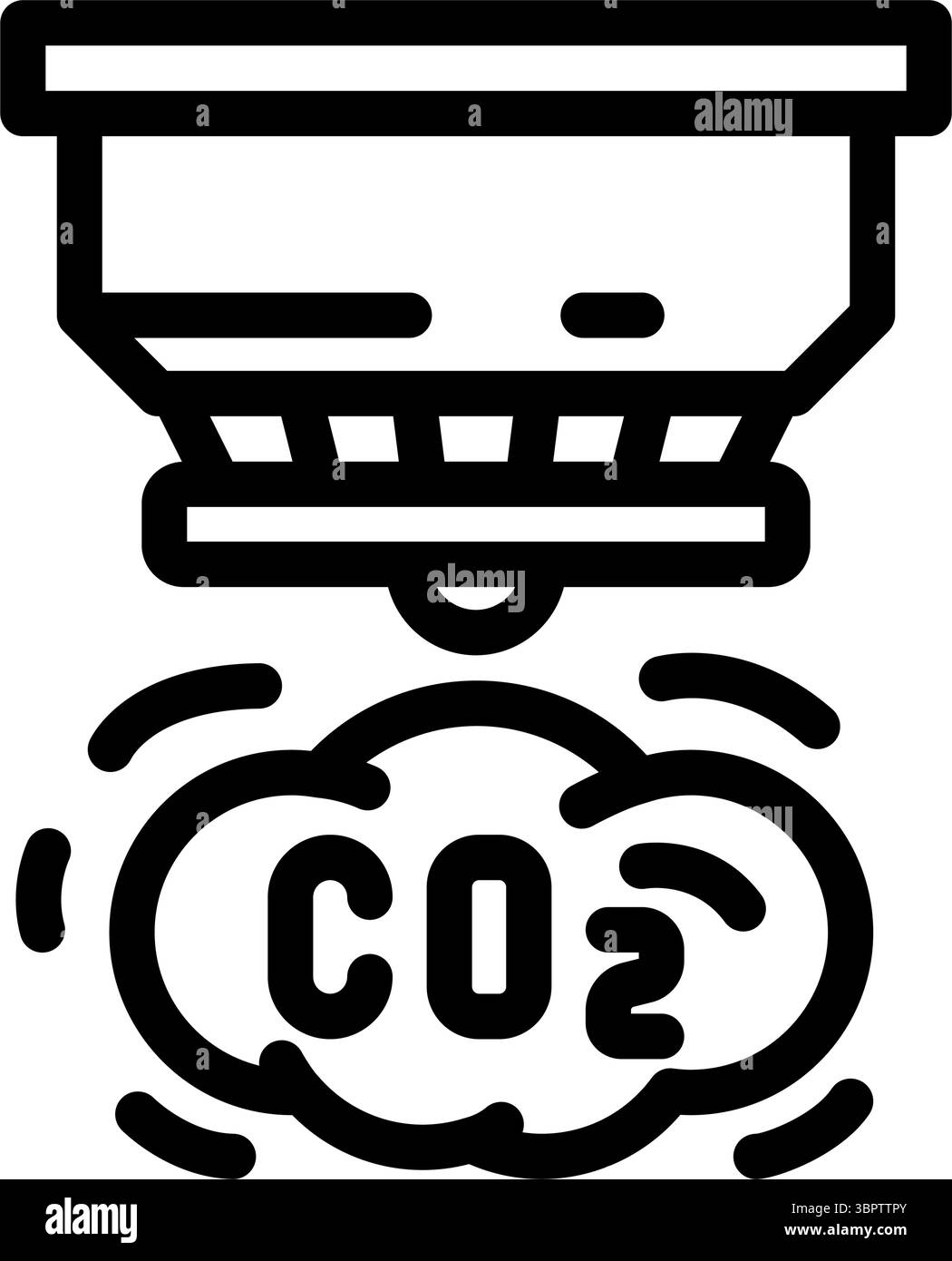 Co2 sensor line icon Cut Out Stock Images & Pictures - Alamy