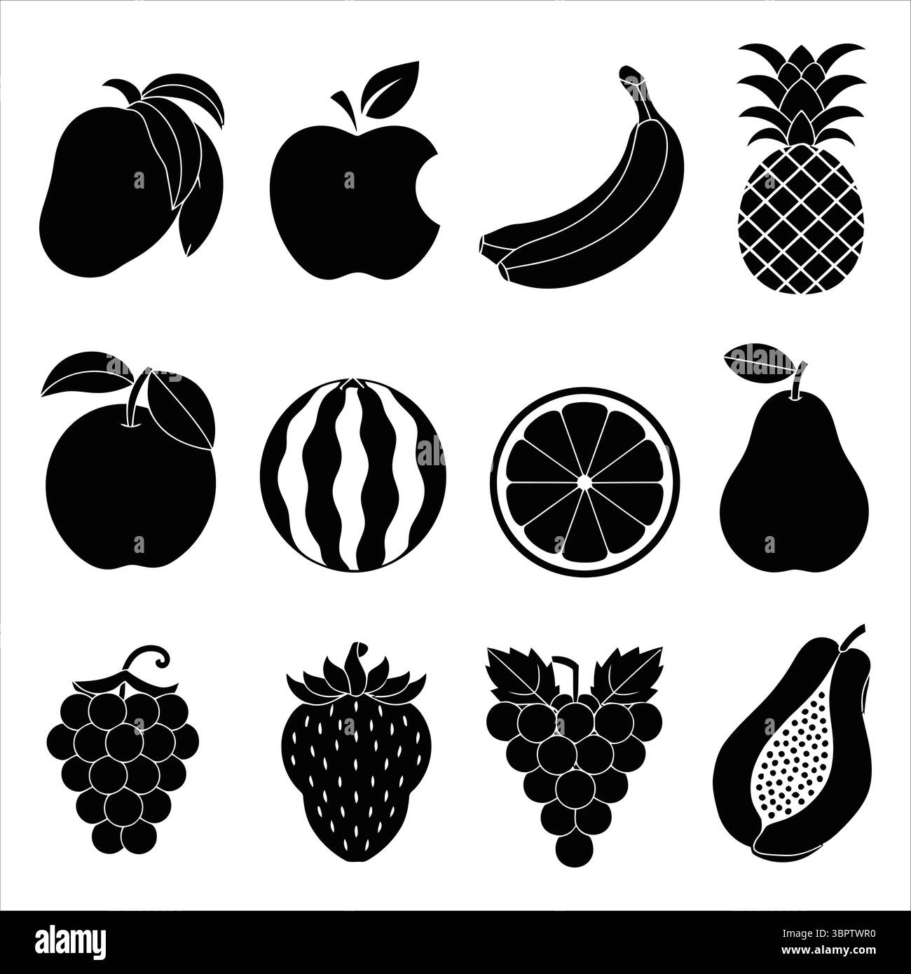 Watermelon plums Stock Vector Images - Alamy