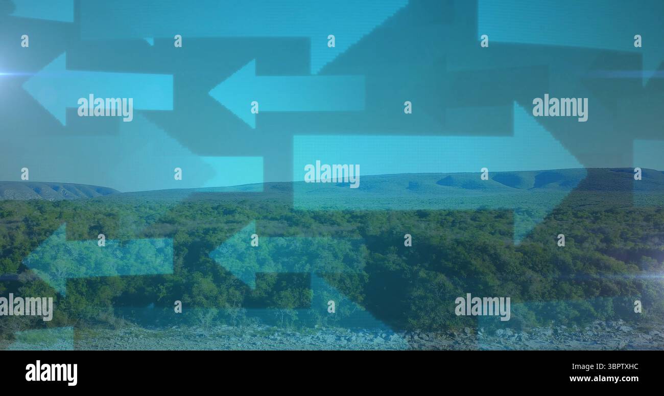 Overlaying translucent blue data hi-res stock photography and images ...