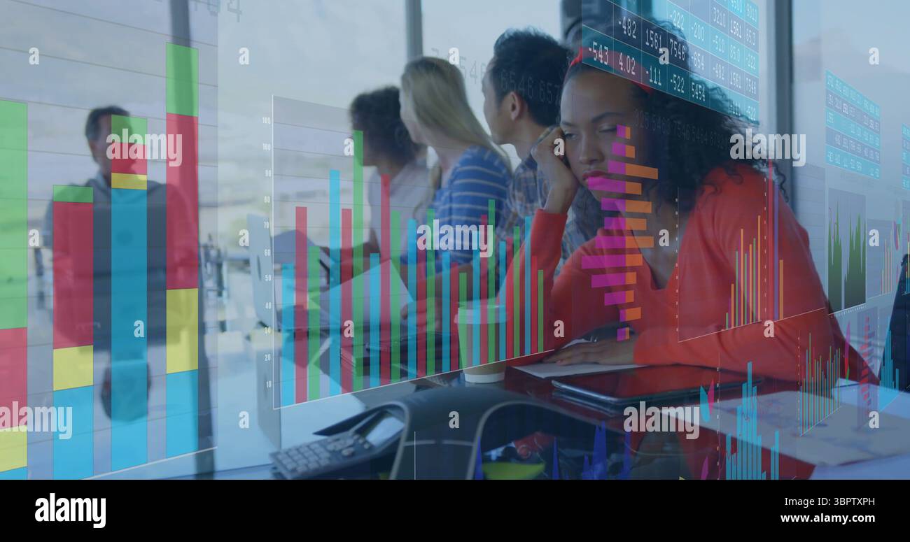 Reviewing documents business professionals data hi-res stock ...