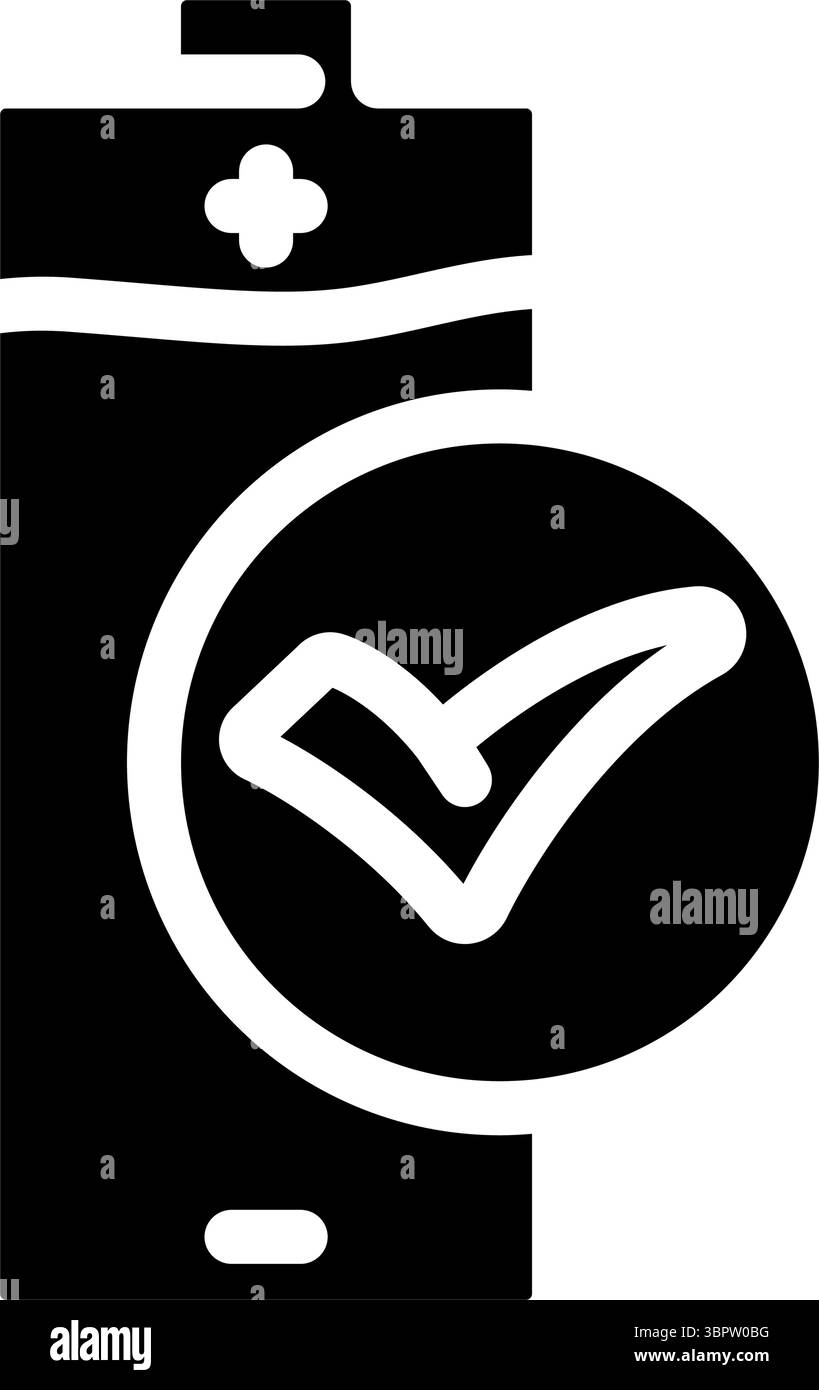 battery included glyph icon vector illustration Stock Vector Image ...