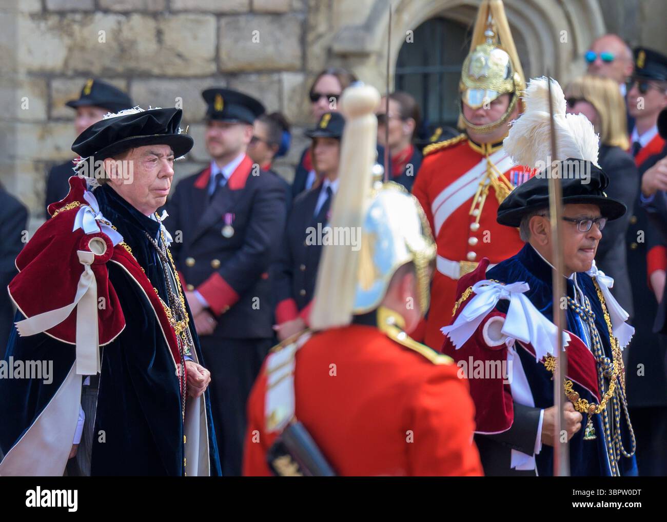 16th Jun 2025 Windsor Castle, UK. Knights and Ladies of the Order of ...