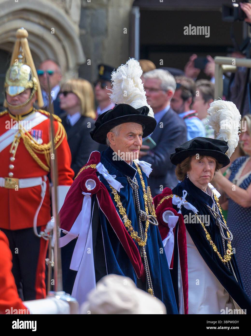 16th Jun 2025 Windsor Castle, UK. Knights and Ladies of the Order of ...