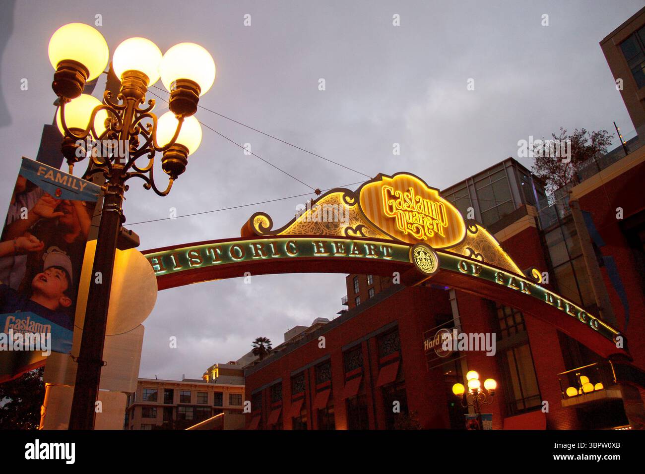 The Historical Gaslamp quarter neighborhood sign in San Diego ...