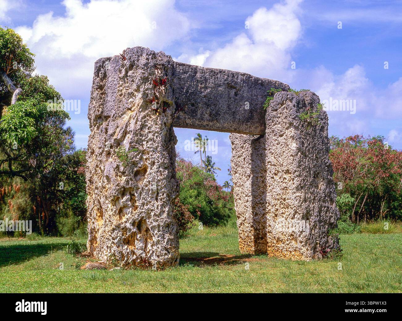 Ancient stone Trilithon Monument, Niutoua, Ha'amonga a Maui, Tongatapu ...