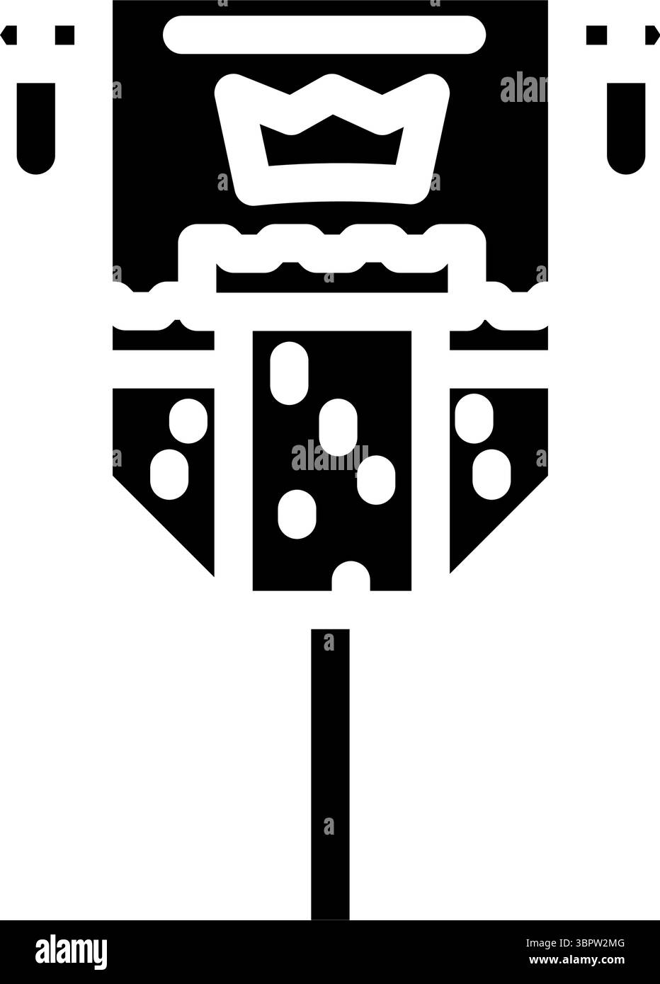 flag heraldry medieval glyph icon vector illustration Stock Vector ...