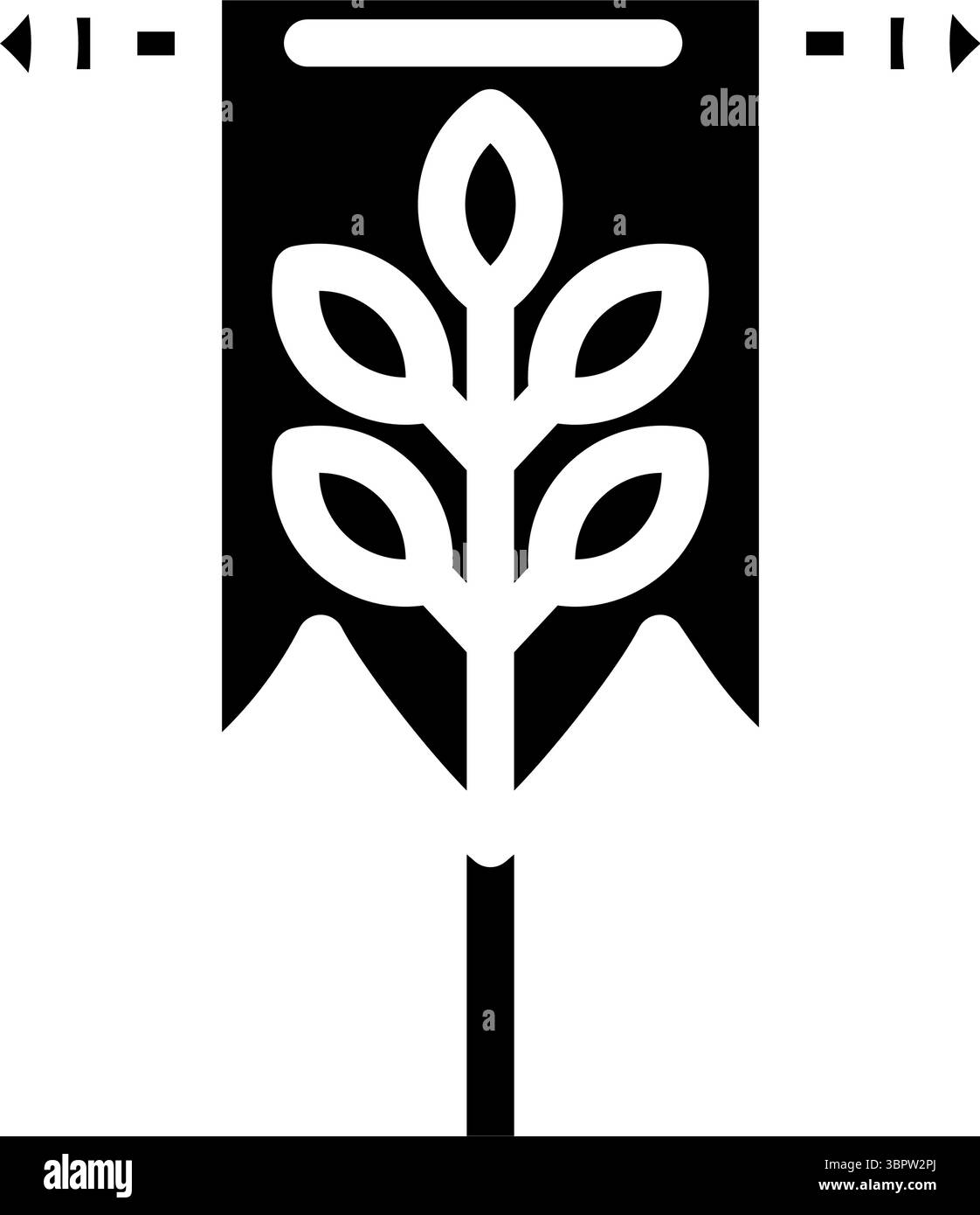 flag medieval heraldry glyph icon vector illustration Stock Vector ...