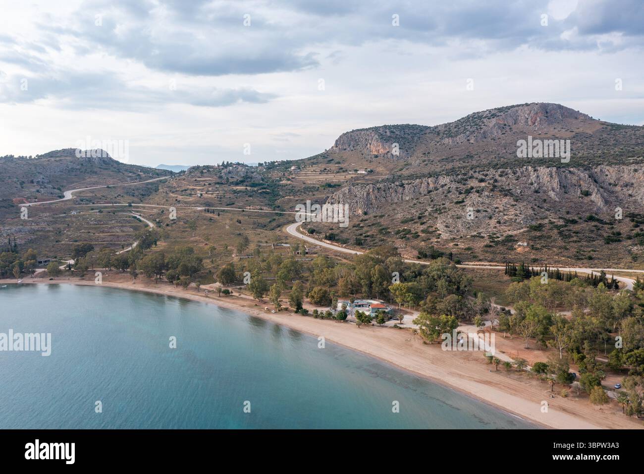 Aerial view paralia karathonas hi-res stock photography and images - Alamy