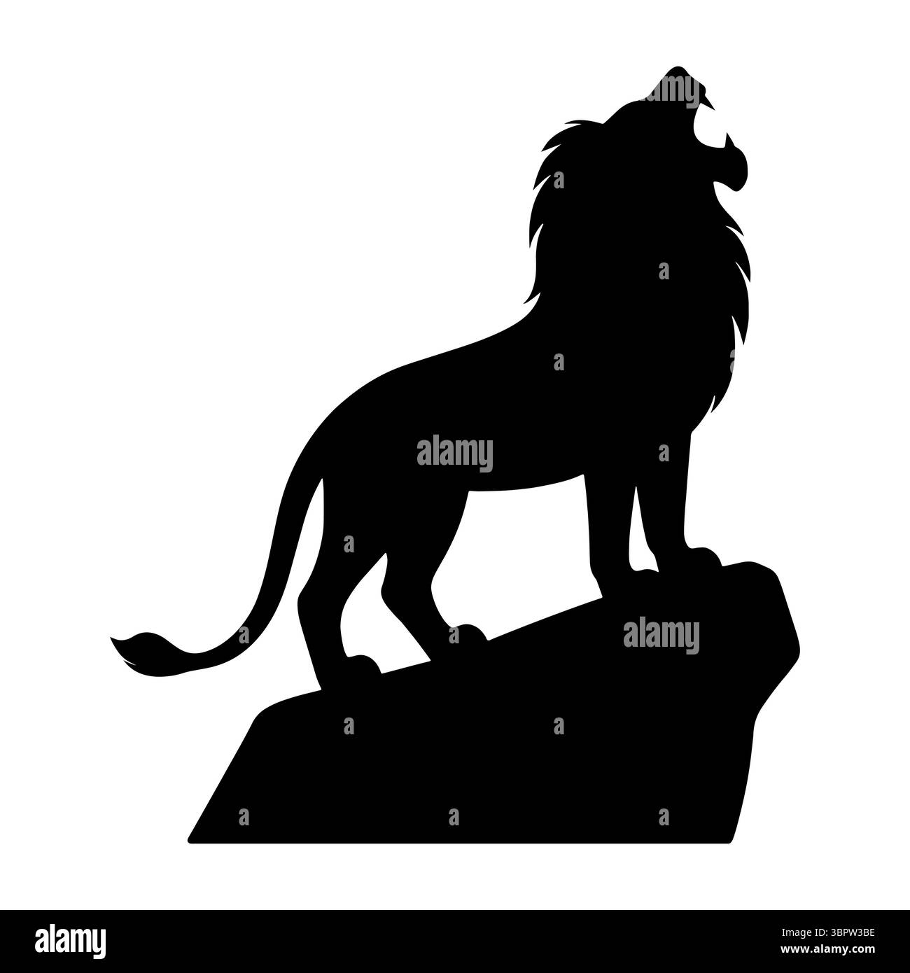 Wild lion standing on Stock Vector Images - Alamy