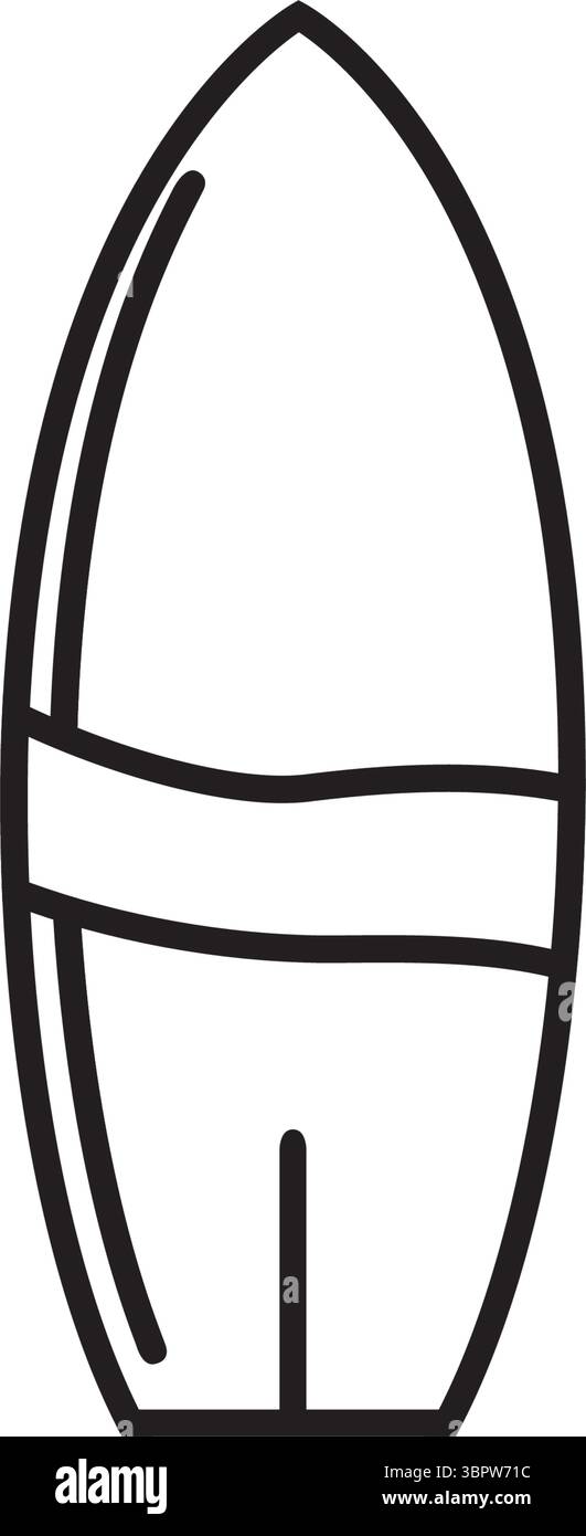 Surfboard icon - simple thin line surf icon vector illustration Stock ...