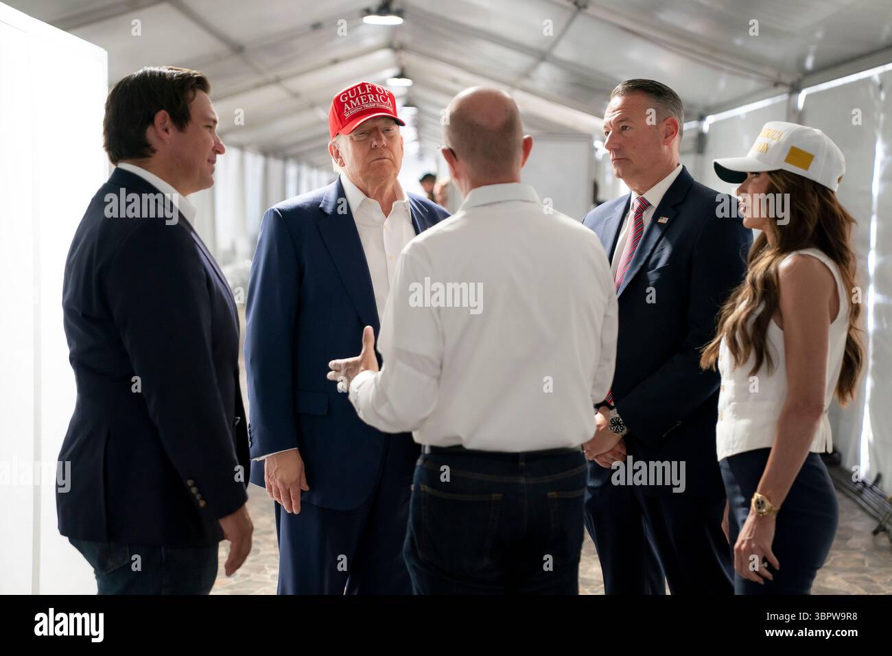 President Donald Trump is joined by Department of Homeland Security ...