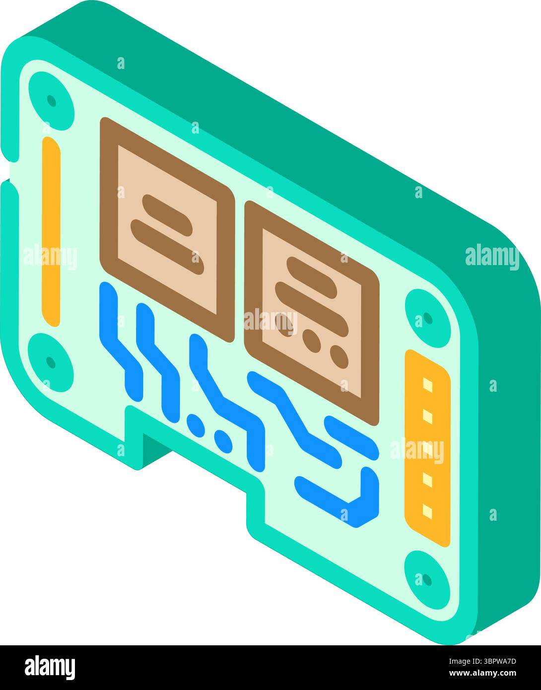 iot circuit board module isometric icon vector illustration Stock ...