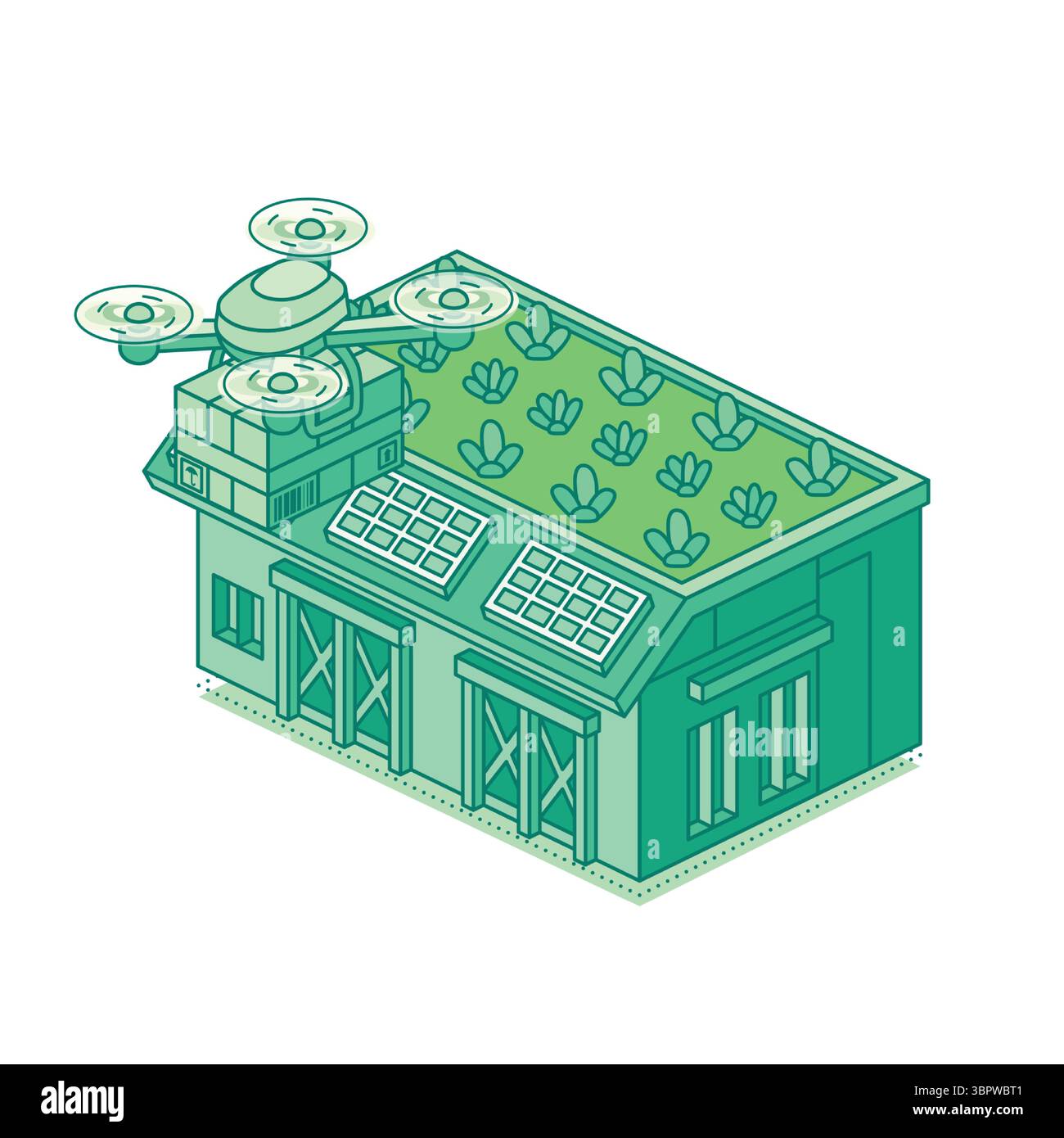 Package delivery drone concept Stock Vector Images - Alamy