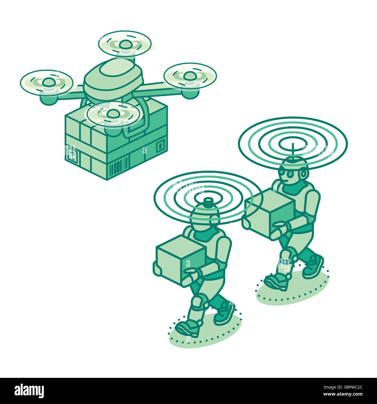 Supply chain ai Stock Vector Images - Alamy