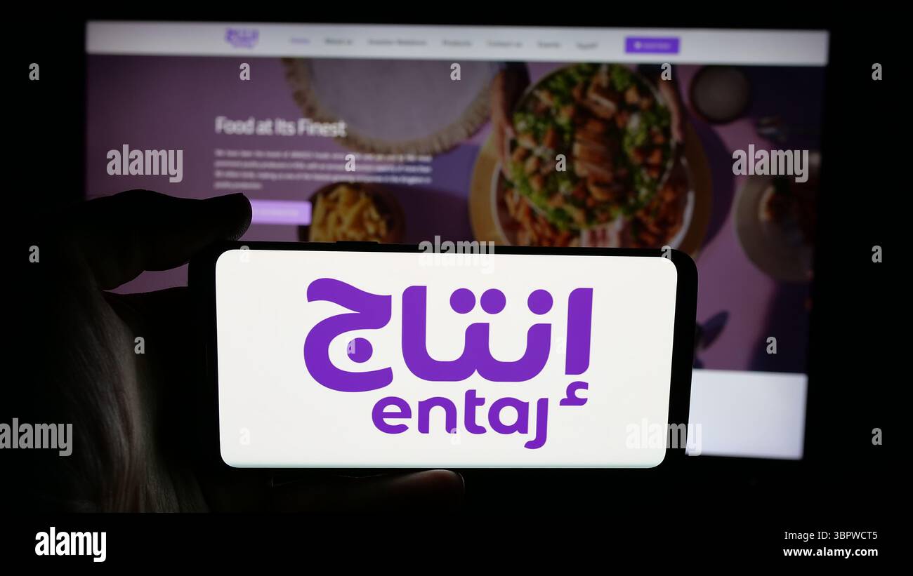 In this photo illustration, a cellphone with the logo of Saudi Arabian ...