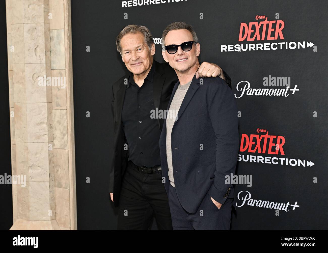 James Remar, left, and Christian Slater attend the Paramount+ world ...