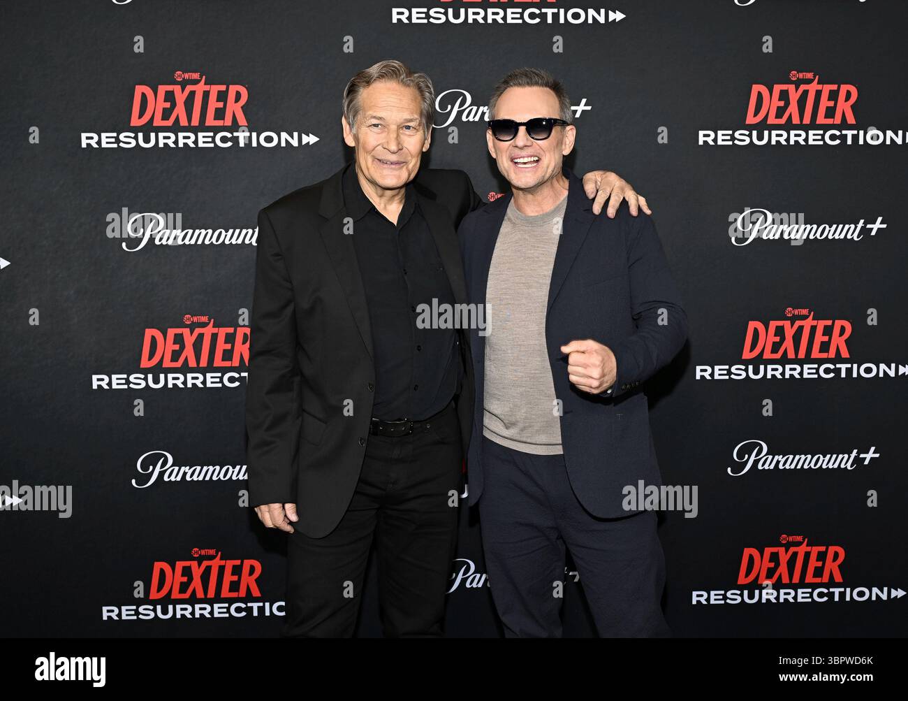 James Remar, left, and Christian Slater attend the Paramount+ world ...