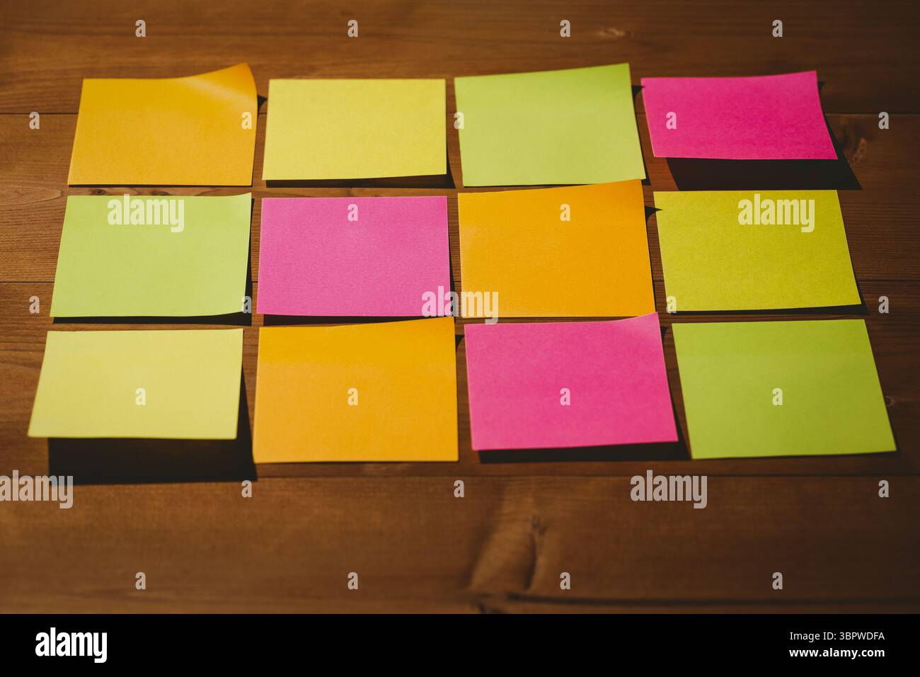 Organized workspace with sticky notes hi-res stock photography and ...