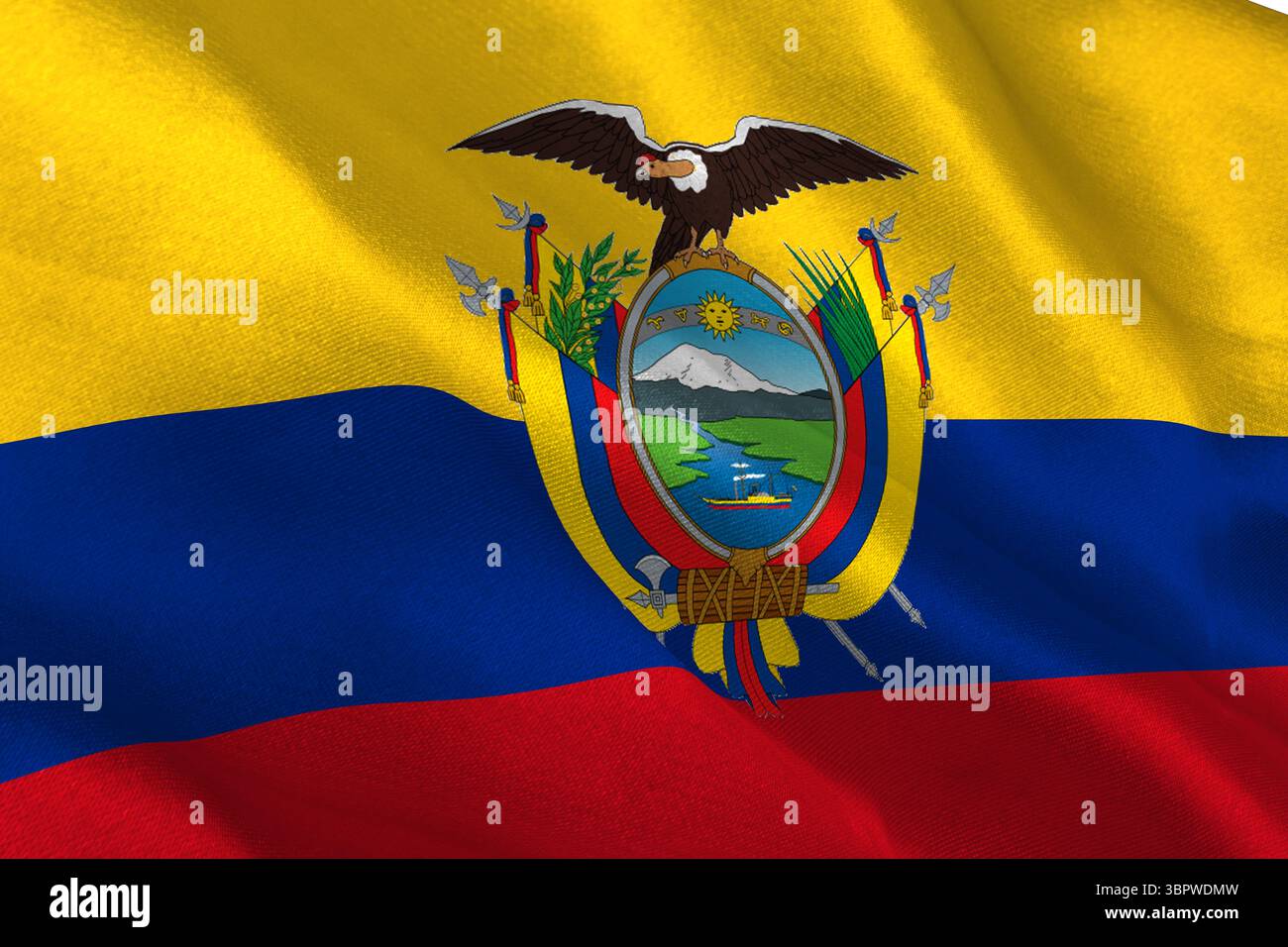 Digitally generated ecuador national flag Stock Photo - Alamy