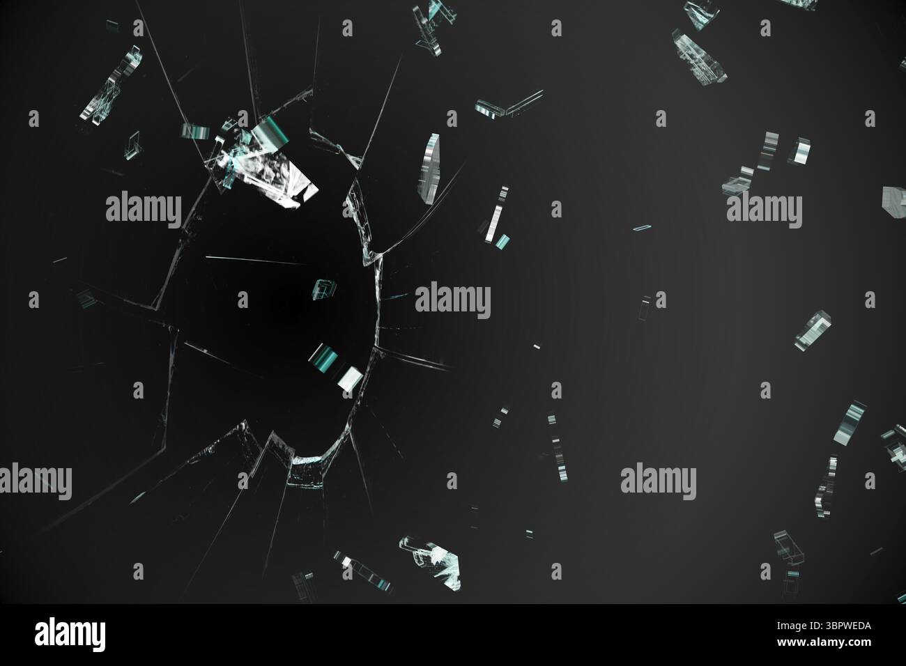 Pieces broken shattered black glass hi-res stock photography and images ...