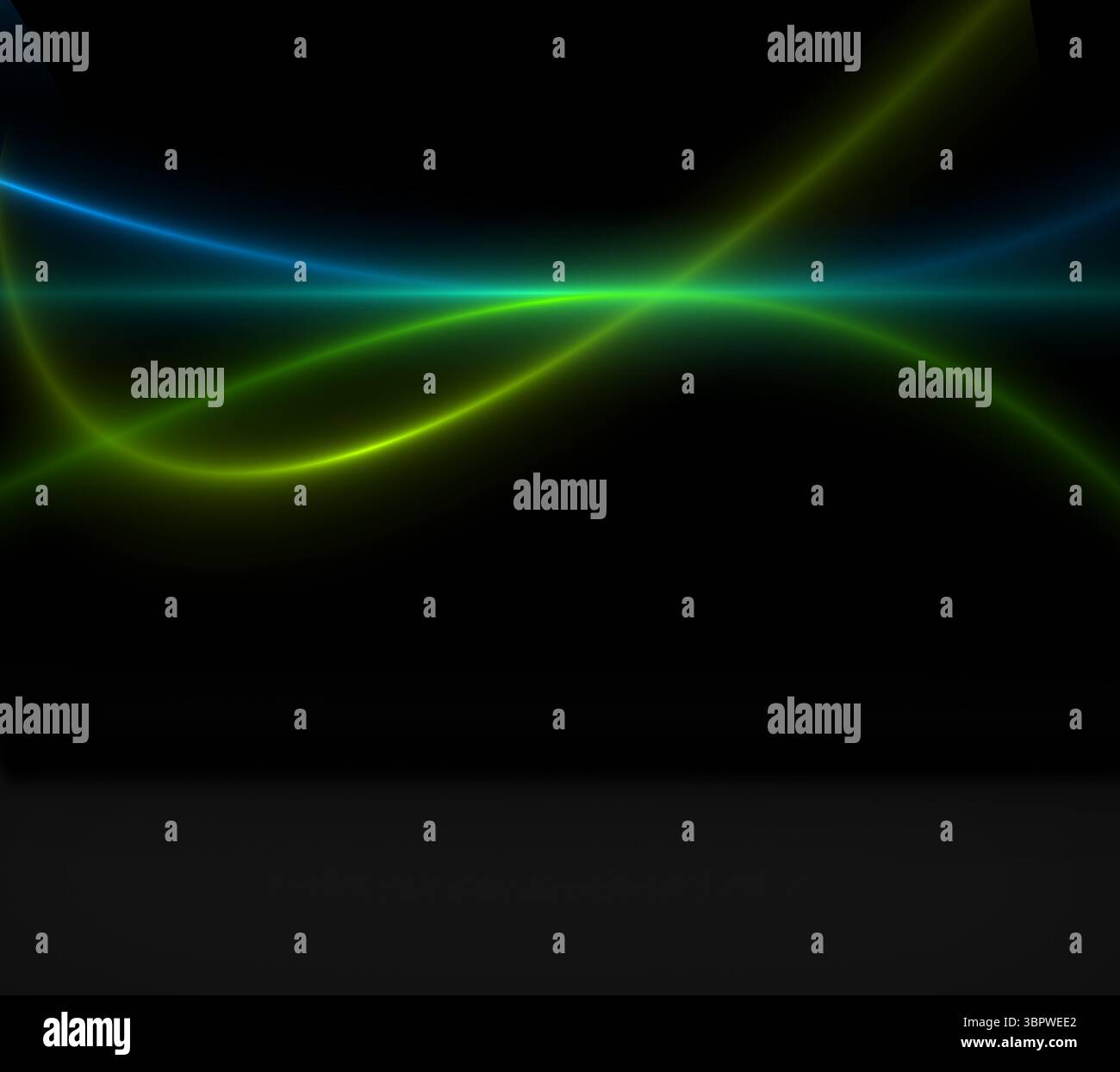 Green glowing waves hi-res stock photography and images - Alamy