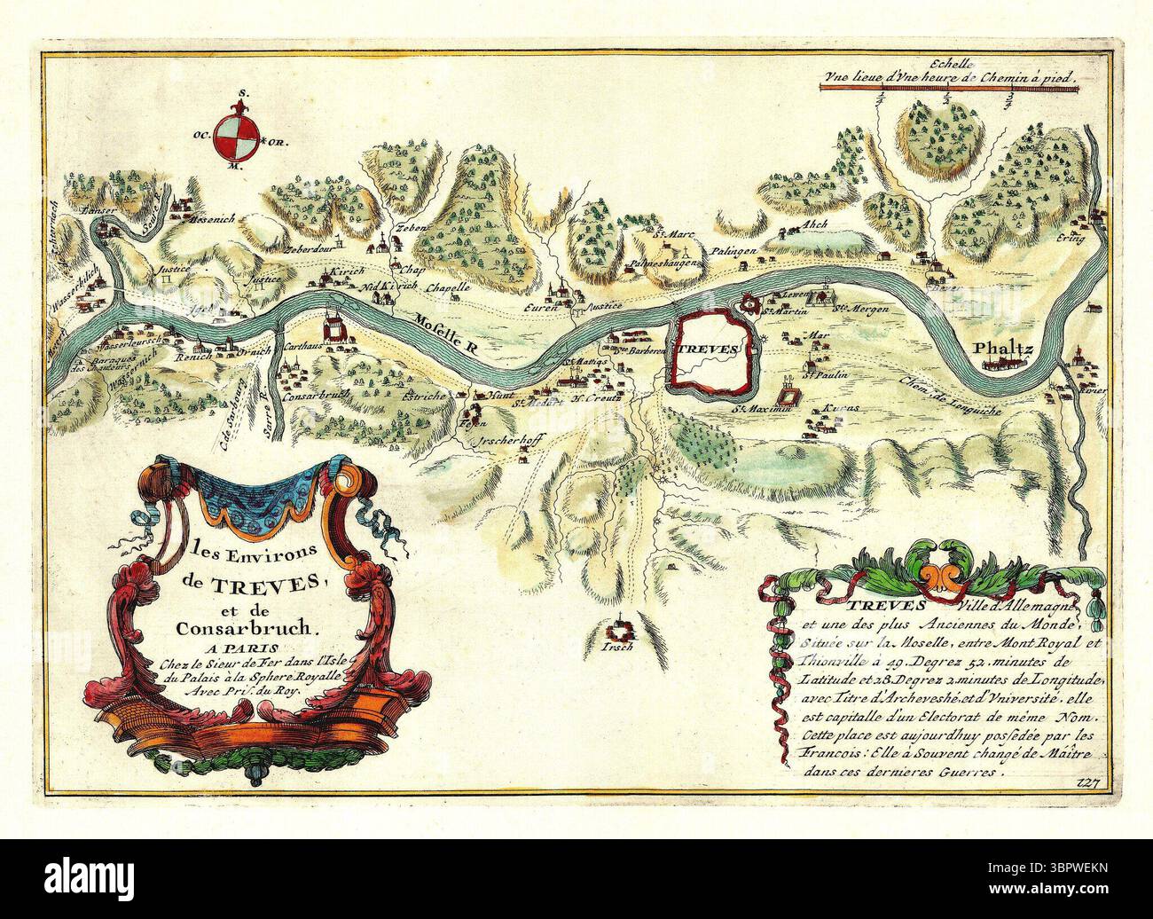 Trier map hi-res stock photography and images - Alamy