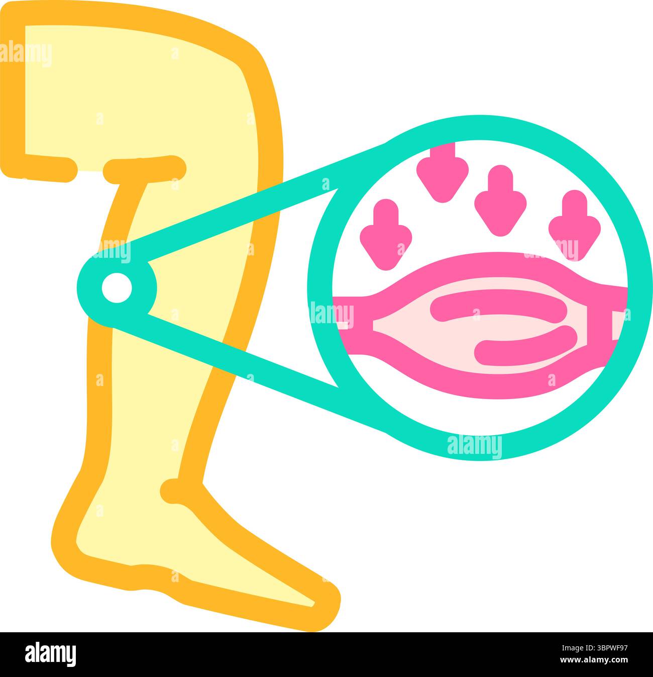 duchenne muscular dystrophy disease color icon vector illustration ...