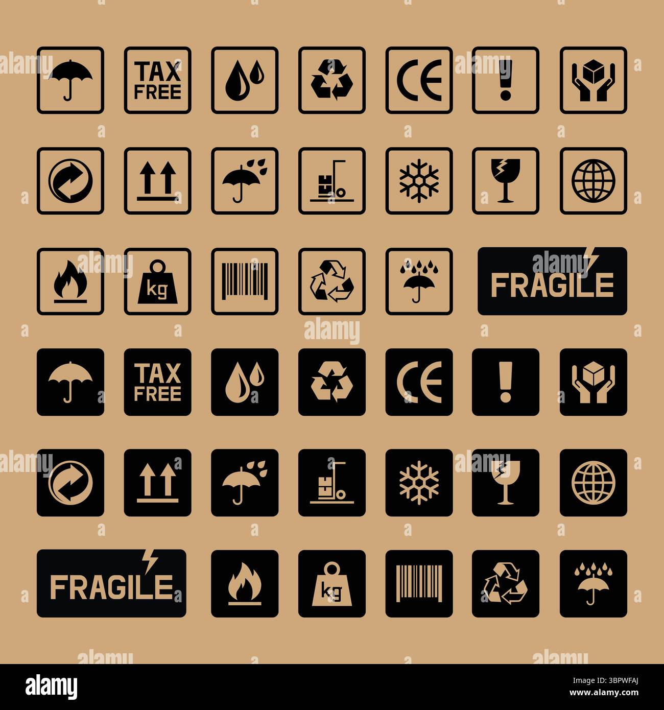 Fragile stamp on delivery hi-res stock photography and images - Alamy