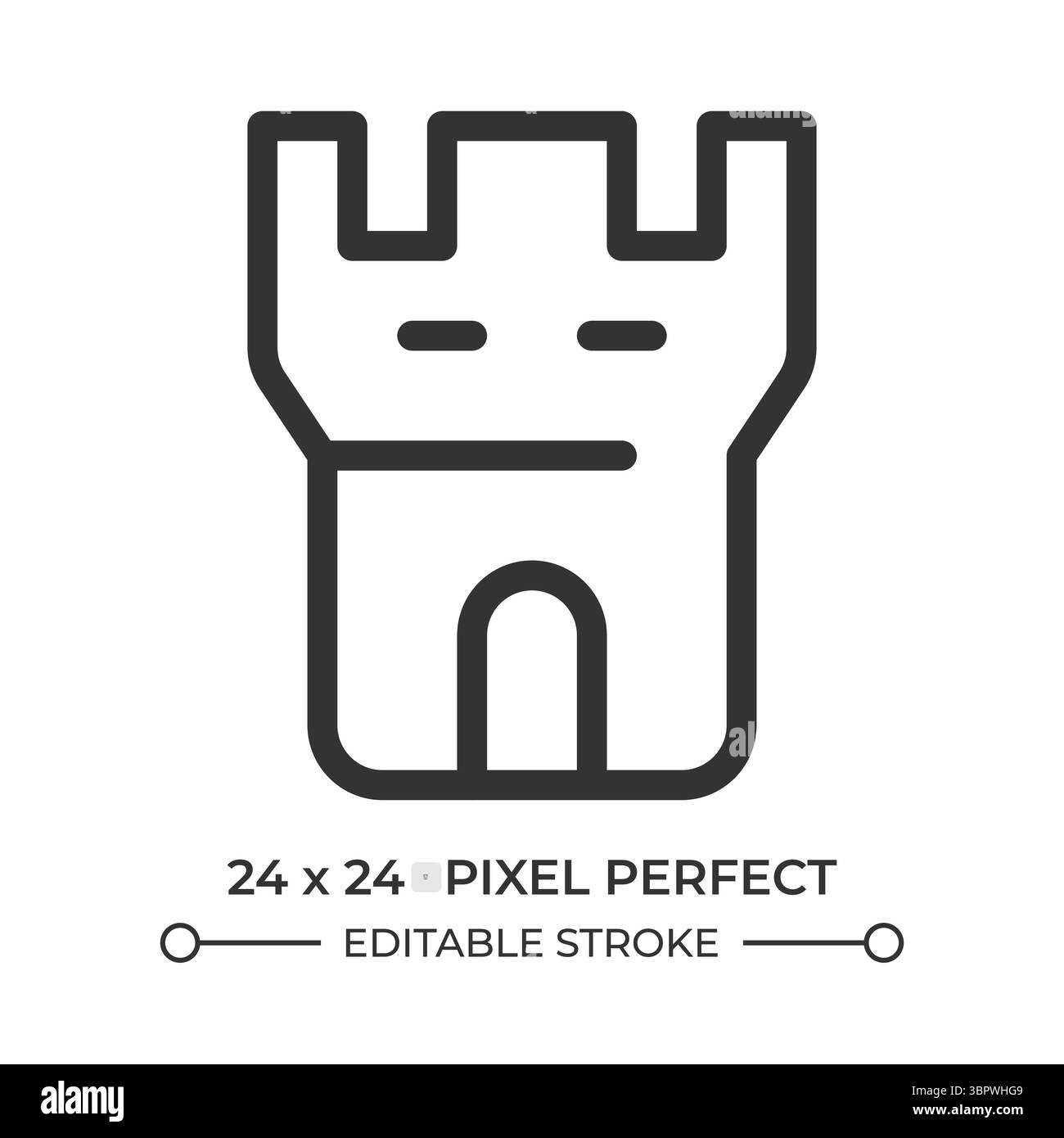 Castle tower line ui icon Stock Vector Image & Art - Alamy