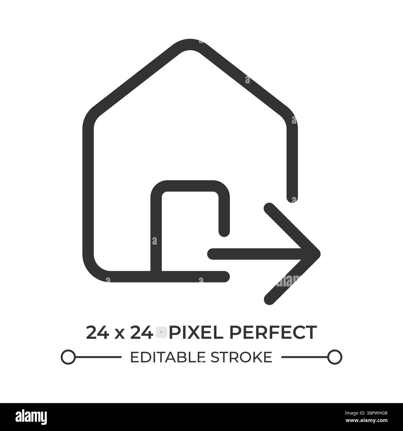 House relocation icon outline hi-res stock photography and images - Alamy