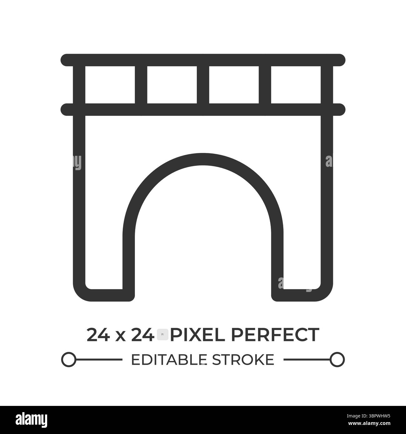 Aqueduct structure line ui icon Stock Vector Image & Art - Alamy