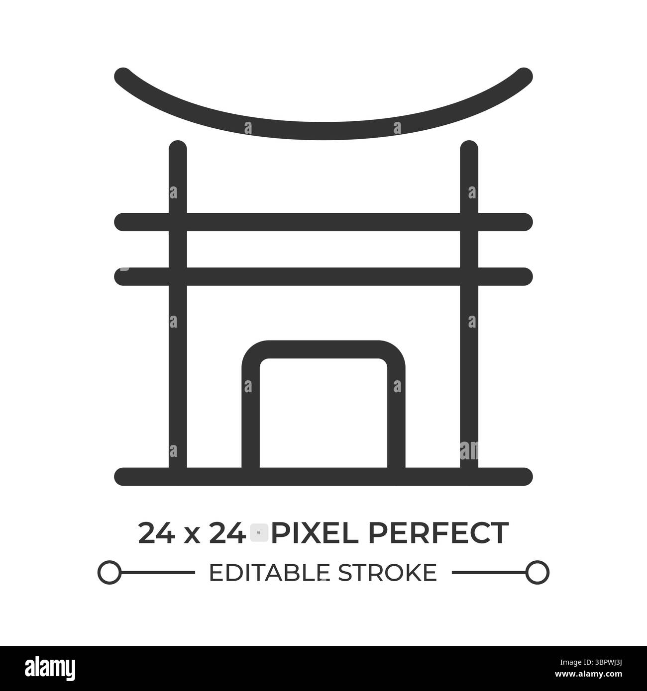 Japan gate line ui icon Stock Vector Image & Art - Alamy