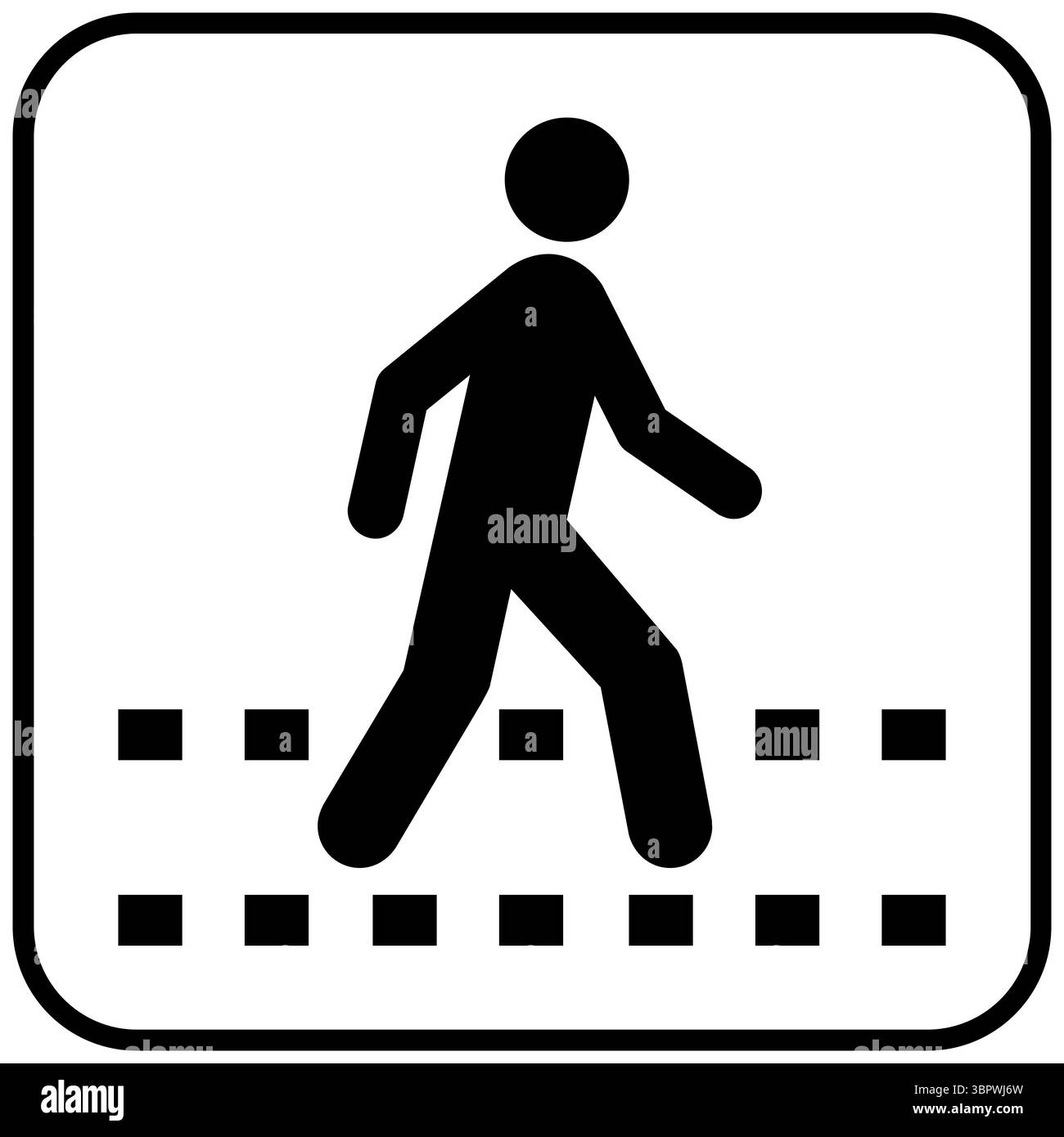 Pedestrian crossing icon Stock Photo - Alamy